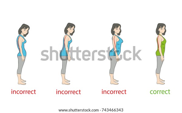 Types Posture Women Vector Illustration Stock Vector (Royalty Free ...