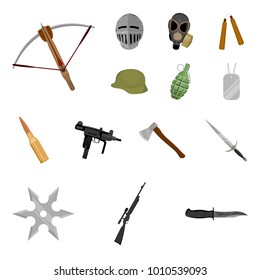 Types Weapons Cartoon Icons Set Collection Stock Vector (Royalty Free ...