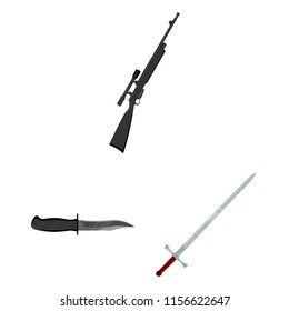 Types Weapons Cartoon Icons Set Collection Stock Vector (Royalty Free ...