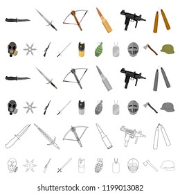 Types Weapons Cartoon Icons Set Collection Stock Vector (Royalty Free ...