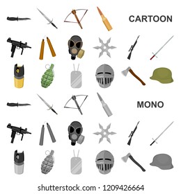 Types Weapons Cartoon Icons Set Collection Stock Vector (Royalty Free ...