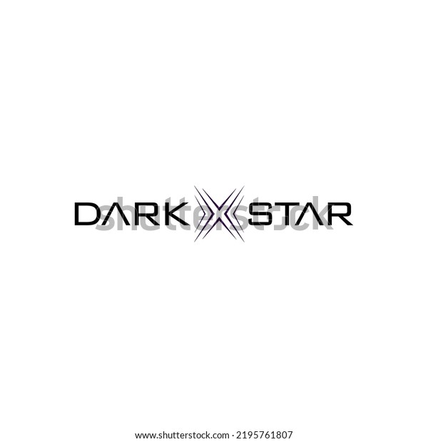 Typhography Dark Star Logos Letter X Stock Vector (Royalty Free ...