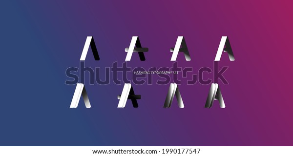 Typhography Design Set Letter Use Create Stock Vector (Royalty Free ...