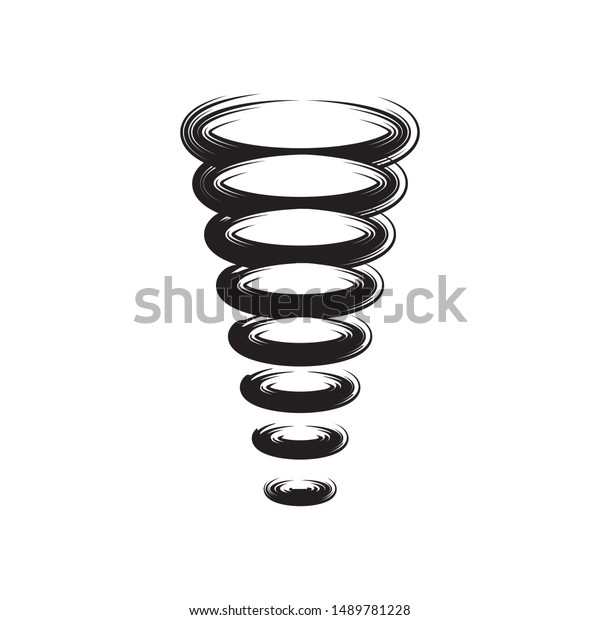 Typhoon Danger Funnel Vortex Symbol Stock Vector (Royalty Free ...