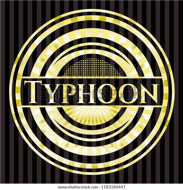Typhoon Gold Badge Emblem: เวกเตอร์สต็อก (ปลอดค่าลิขสิทธิ์) 1183186447 ...