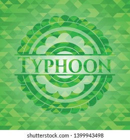 Typhoon Green Emblem Triangle Mosaic Background Stock Vector (Royalty ...