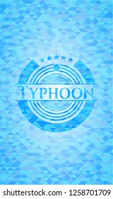 Typhoon Light Blue Mosaic Emblem Stock Vector (Royalty Free) 1258701709 ...