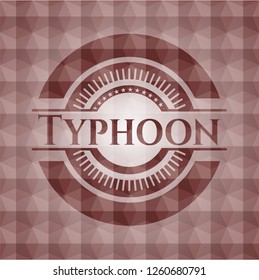 Typhoon Red Seamless Emblem Badge Geometric Stock Vector (Royalty Free ...