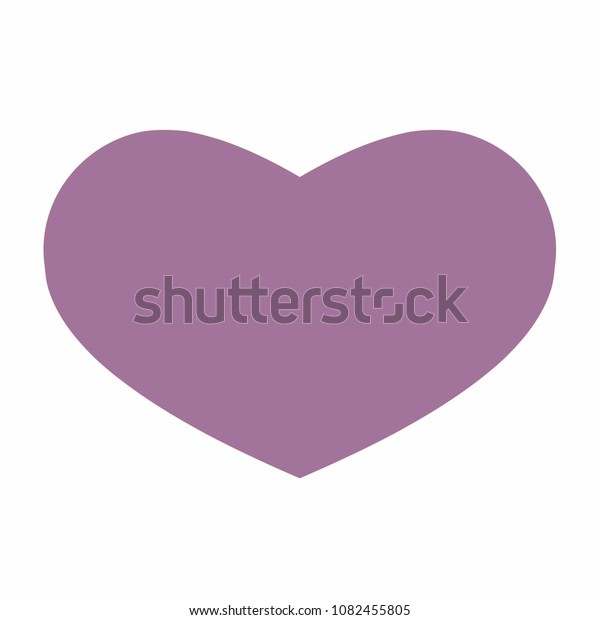 Typical Beautiful Purple Heart Stock Vector (Royalty Free) 1082455805 ...