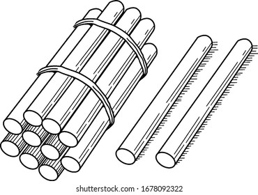 Typical Representation Bundle 14 Sticks Bundled Stock Vector (Royalty ...