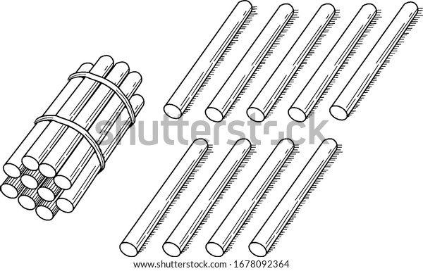 Typical Representation Bundle 19 Sticks Bundled Stock Vector (Royalty ...
