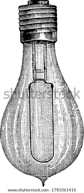 Typical Representation Incandescence Lamp Electric Light Stock Vector ...