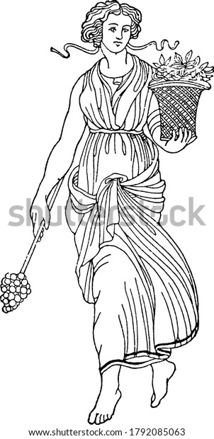 Typical Representation Rustic Greek Mythology Carrying: เวกเตอร์สต็อก ...