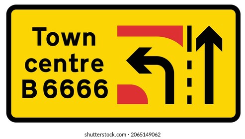 Typical Variants Road Signs United Kingdom Stock Vector (Royalty Free ...