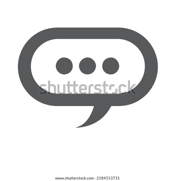 Typing Chat Bubble Icon Illustration Isolated Stock Vector (Royalty ...
