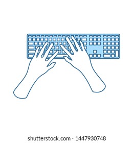 Typing Icon Black Background White Vector Stock Vector (Royalty Free ...