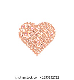 Typographic Heart Illustration Icon Vector Stock Vector (Royalty Free ...