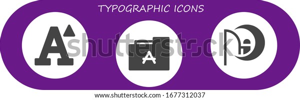 Typographic Icon Set 3 Filled Typographic Stock Vector (Royalty Free ...
