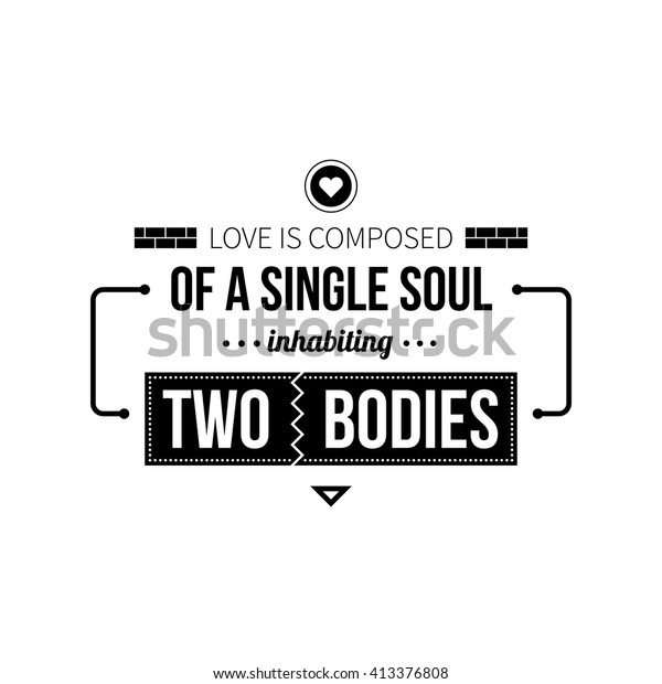 Typographic Poster Aphorism Love Composed Single Stock Vector (Royalty ...