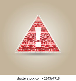 Typographic Sign Warning Stock Vector (Royalty Free) 224367718 ...