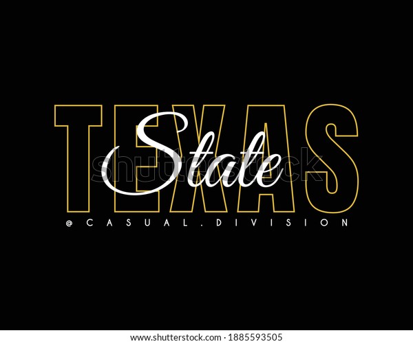 Typographic Texas Lettering Vector Illustration Great Stock Vector ...