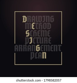 Typography Artwork Design Synonym Words Stock Vector (Royalty Free ...