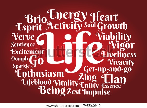 Typography Artwork Design Synonym Words Stock Vector (Royalty Free ...