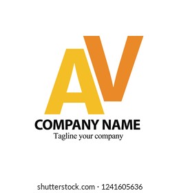 Typography Av Company Name Logo Stock Vector (Royalty Free) 1241605636 ...