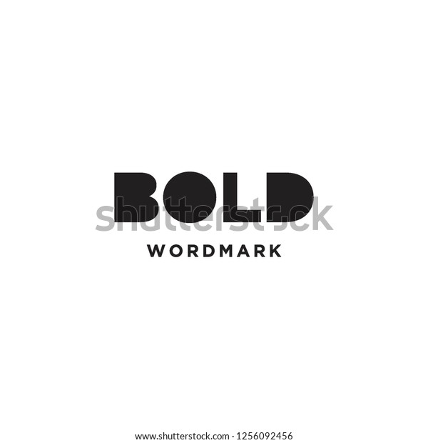 Typography Bold Wordmark Lettering Logo Icon Stock Vector (Royalty Free ...