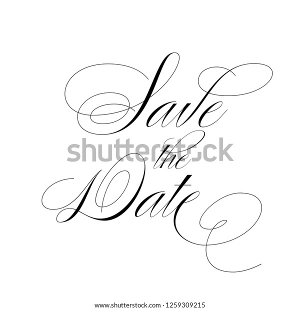 Typography Calligraphy Wedding Word Art Design Stock Vector (Royalty ...