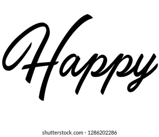 Typography Calligraphy Word Art Text Design Stock Vector (Royalty Free ...