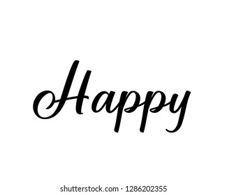 Typography Calligraphy Word Art Text Design Stock Vector (Royalty Free ...