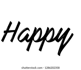 Typography Calligraphy Word Art Text Design Stock Vector (Royalty Free ...