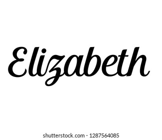 Elizabeth Name Cursive