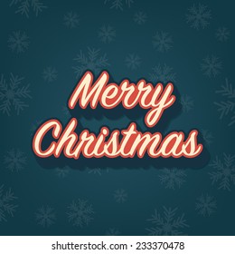 Typography Christmas Card Design Stock Vector (Royalty Free) 233370478 ...