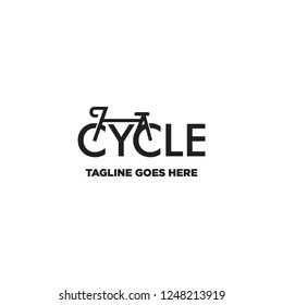 Typography Cycle Wordmark Logo Icon Vector Stock Vector (Royalty Free ...