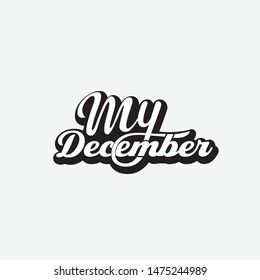 Typography December Vector Illustration Stock Vector (Royalty Free ...