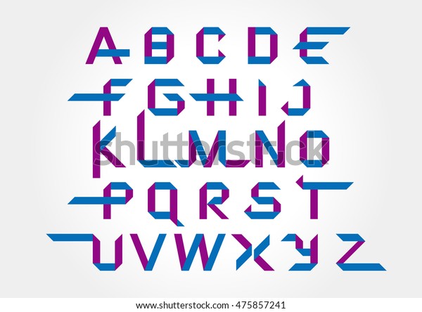 Typography Design Graphic Alphabet Set 스톡 벡터(로열티 프리) 475857241 ...