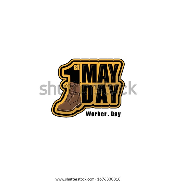 Typography Design Mayday When Celebrated On Stock Vector (Royalty Free ...