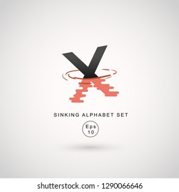 Typography Design Water Ripple Effect Isolated Stock Vector (Royalty ...