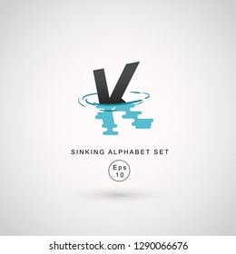 Typography Design Water Ripple Effect Isolated Stock Vector (Royalty ...
