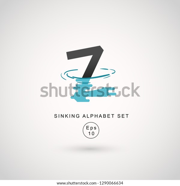 Typography Design Water Ripple Effect Isolated: เวกเตอร์สต็อก (ปลอดค่า ...