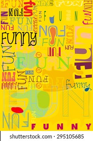 Typography Fun Letters Word Graphic Stock Vector (Royalty Free ...