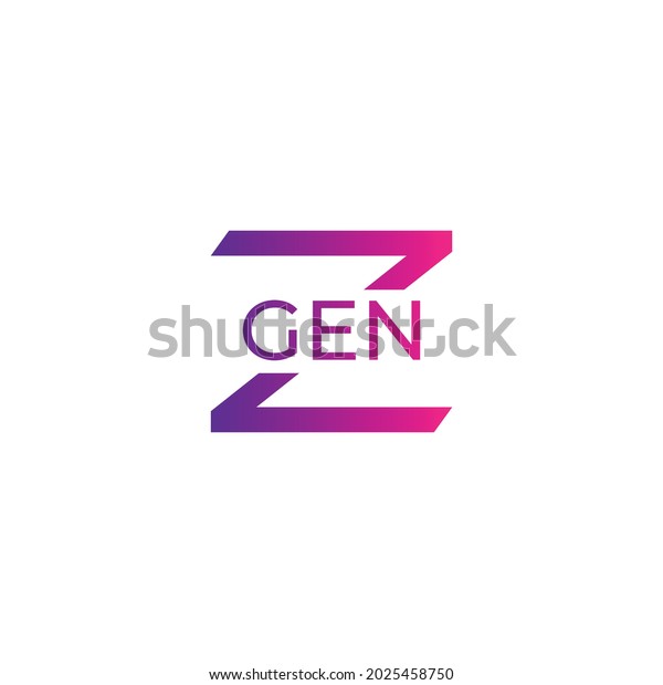 Typography Gen Z Simple Modern Can Stock Vector (Royalty Free ...