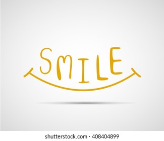 Typography Hand Drawn Smile Font Design Stock Vector (Royalty Free ...