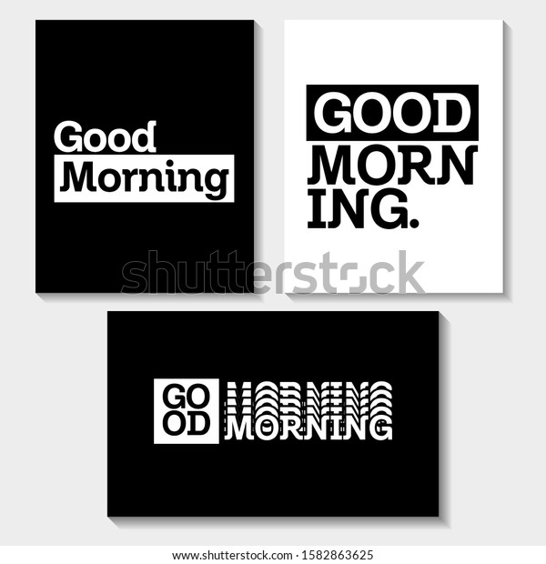 Typography Hand Lettering Quote Good Morning Stock Vector (Royalty Free ...