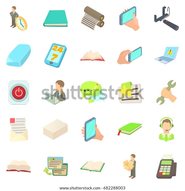 Typography Icons Set Cartoon Set 25 Stock Vector (Royalty Free ...