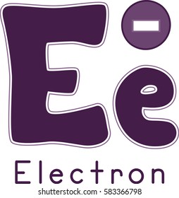 Typography Illustration Featuring Letter E Electron: vetor stock (livre ...