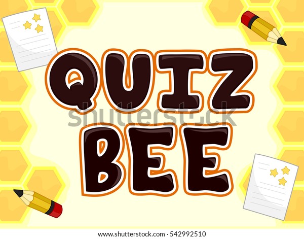 Stock vektor „Typography Illustration Featuring Phrase Quiz Bee“ (bez ...
