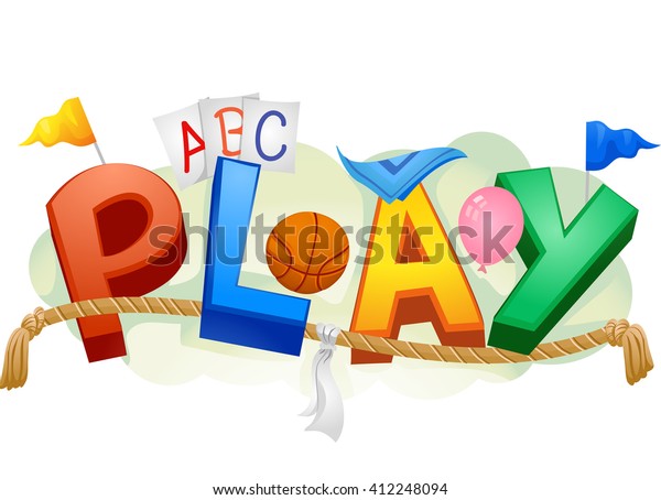 Typography Illustration Featuring Word Play Stock Vector (Royalty Free ...